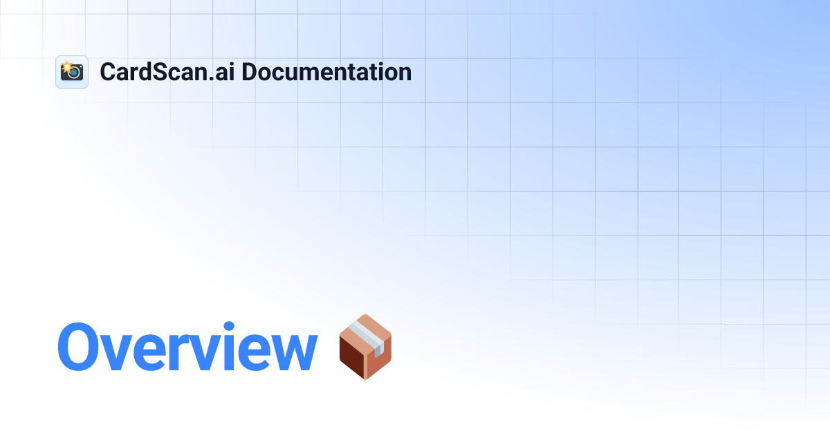 Overview 📦 | CardScan.ai Documentation